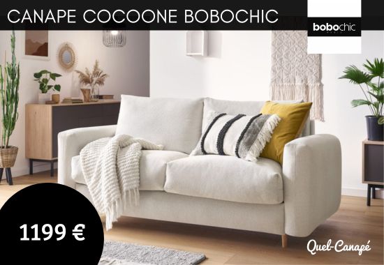 Canapé Cocoone Bobochic : Test et avis du canapé droit convertible en ...